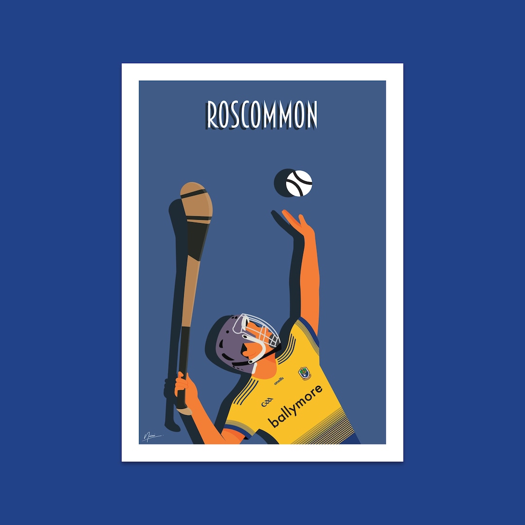 Roscommon Hurler - Hurling Poster - Etsy