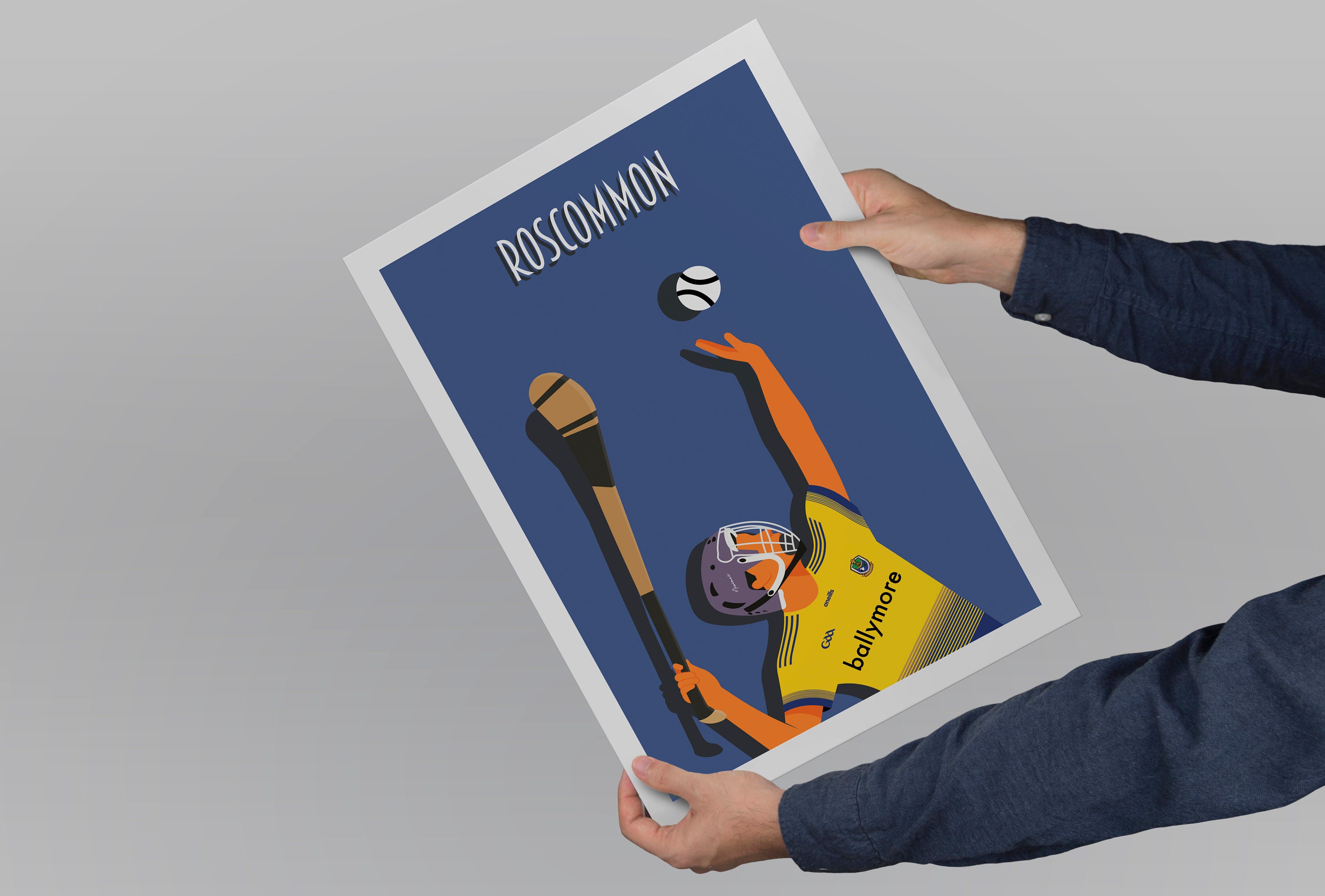 Roscommon Hurler Hurling Poster - Etsy