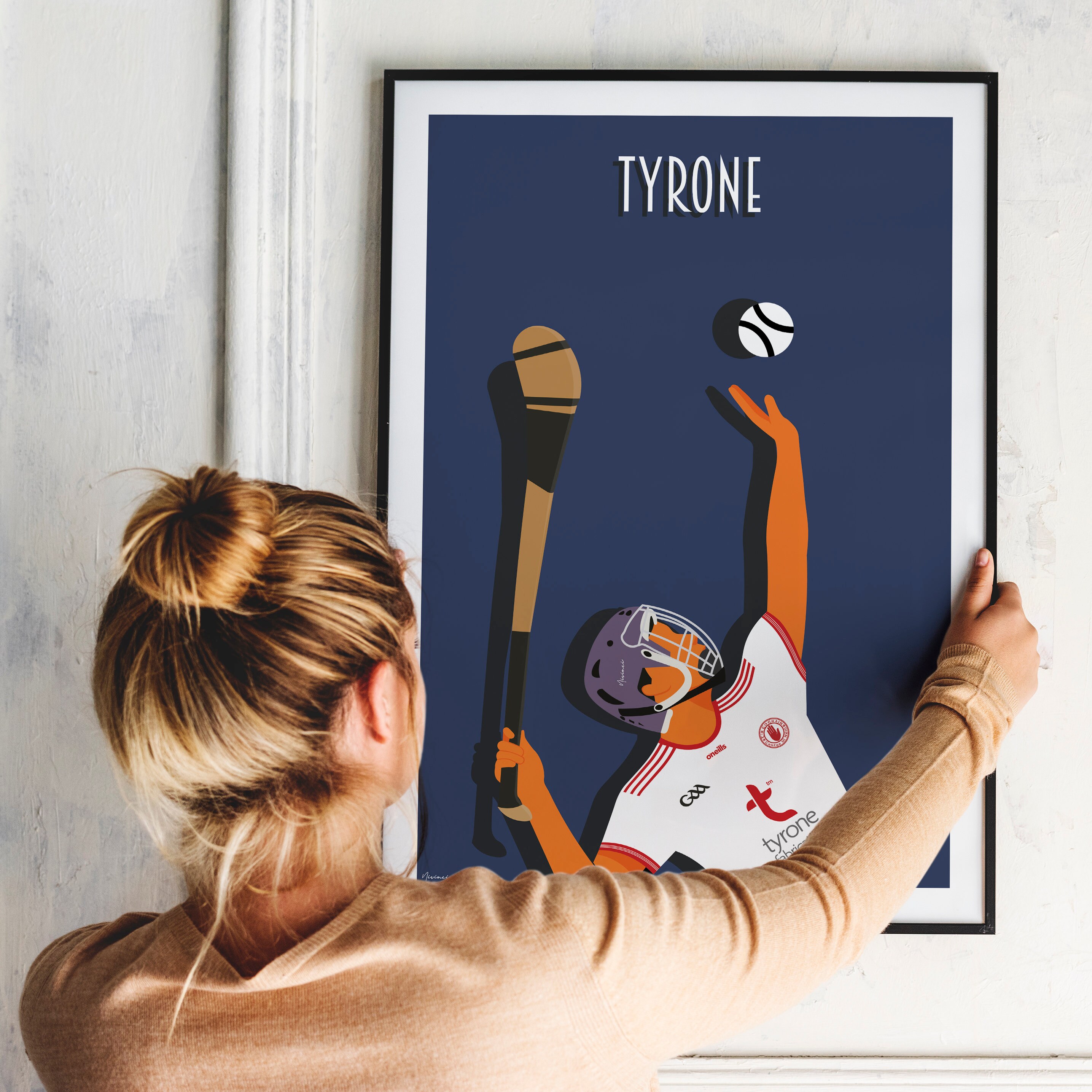 Tyrone Hurler Hurling Poster - Etsy