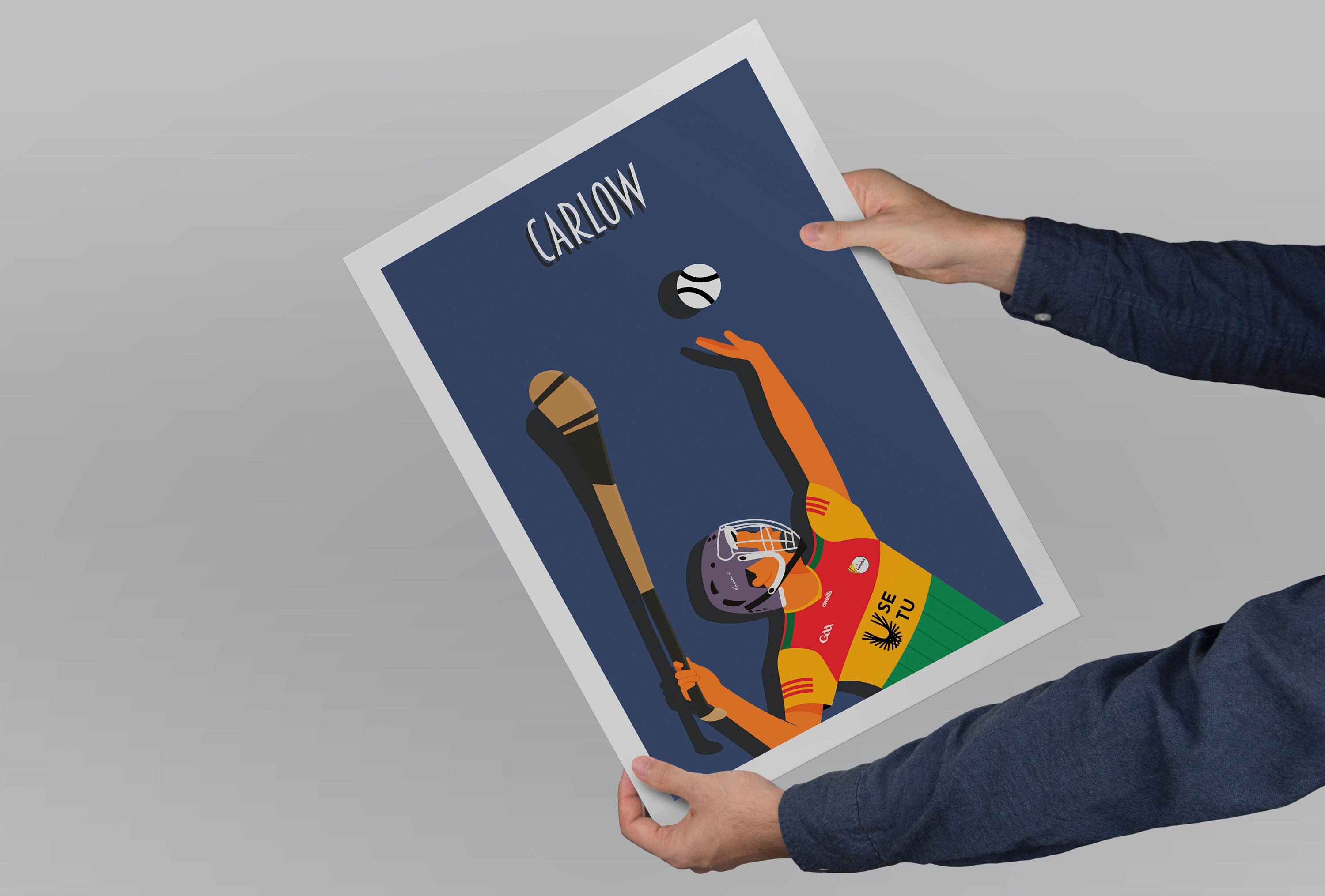 Carlow Hurler Hurling Poster - Etsy