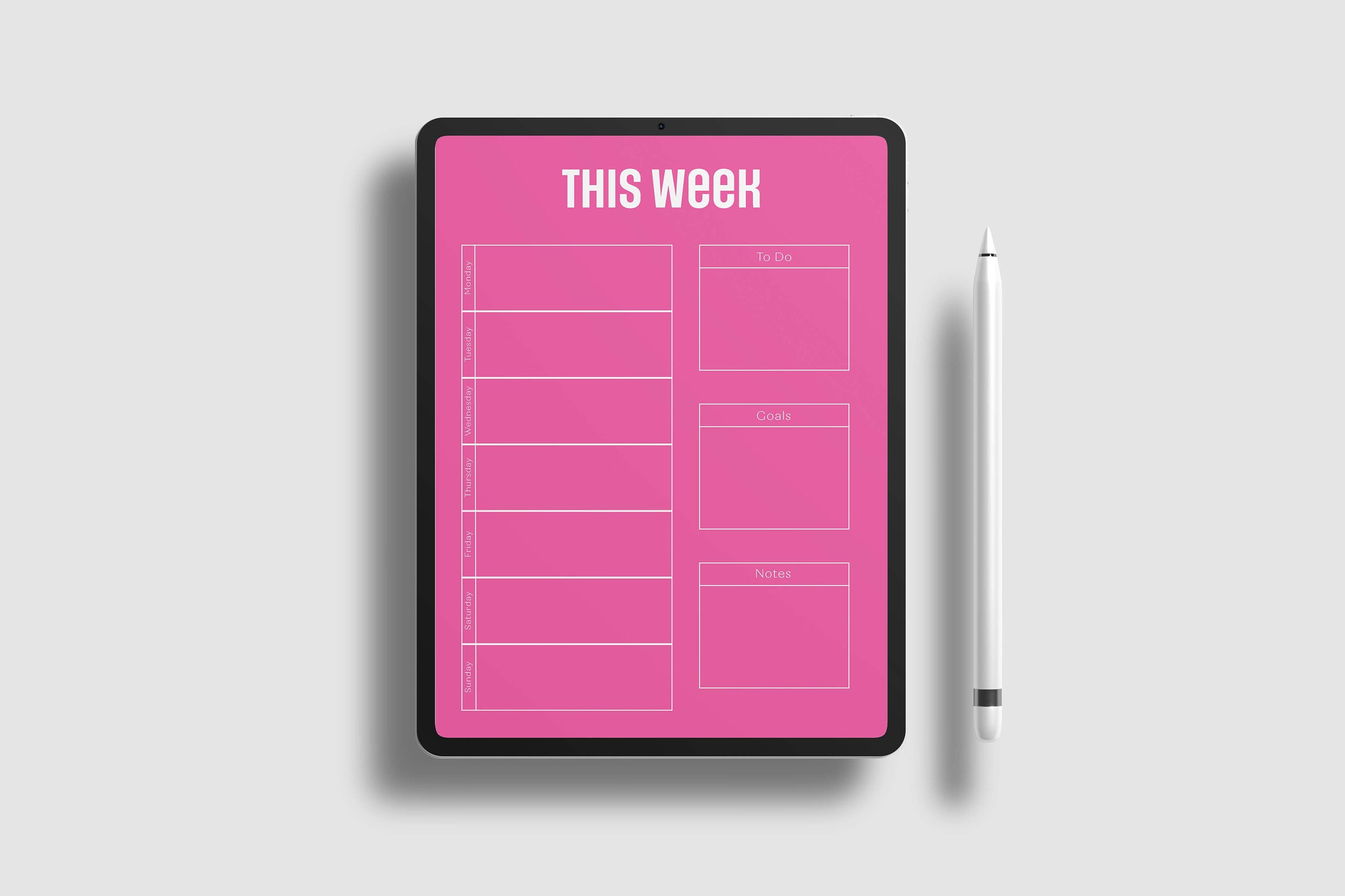 Pink Weekly Digital/printable Planner for Life, Work, or School ...