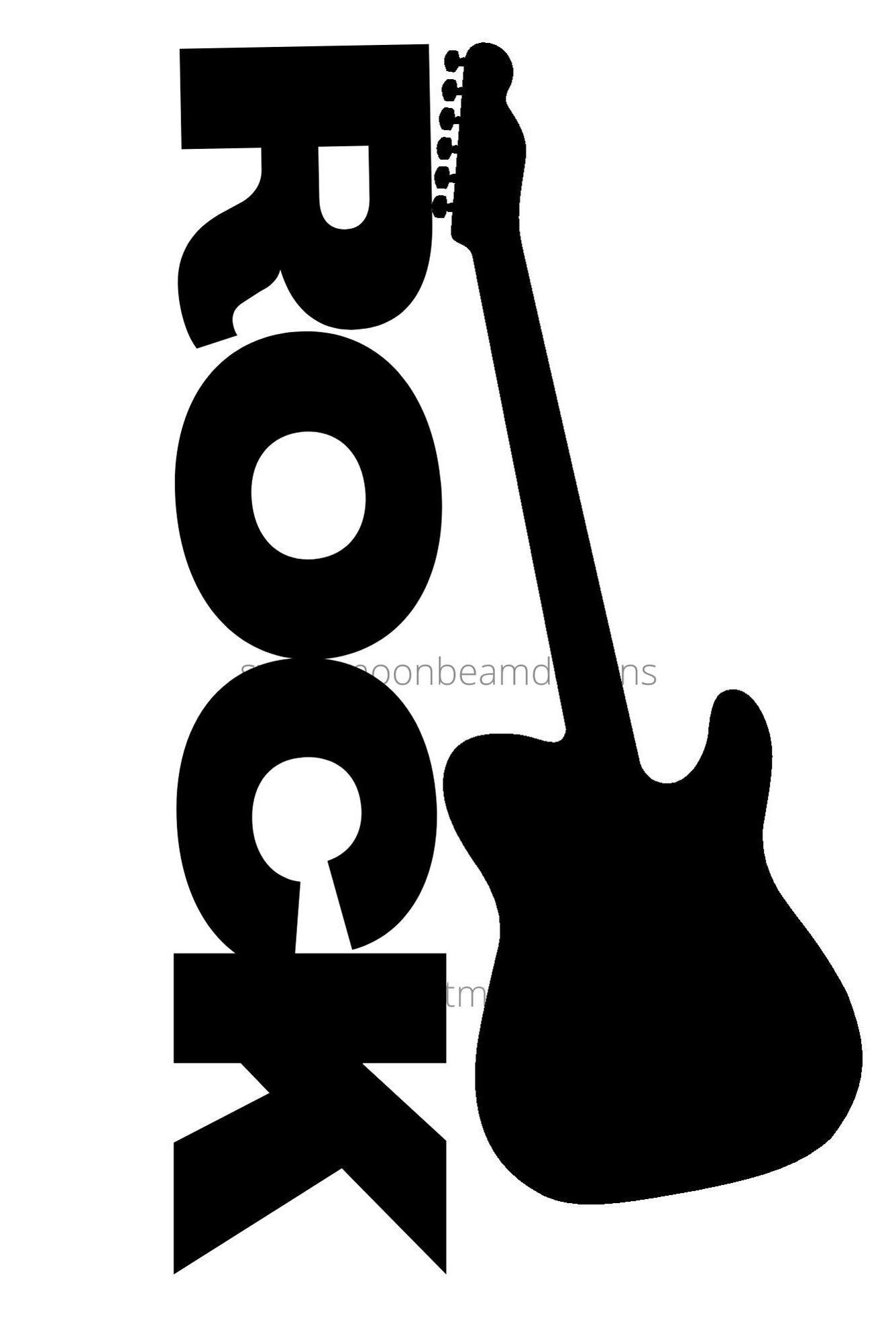 Electric Guitar Rock Clipart Cricut SVG PNG JPG Silhouette Image Design ...