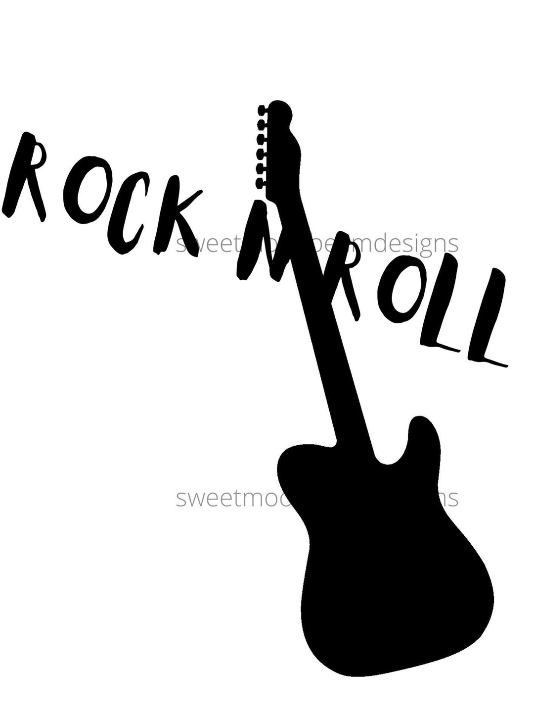 Electric Guitar Rock N Roll Clipart SVG PNG JPG Cricut Vector Template ...