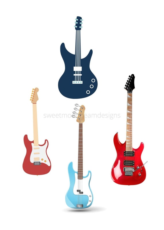 Guitar Clipart Rock Cricut Guitar Electric Guitar SVG PNG JPG - Etsy