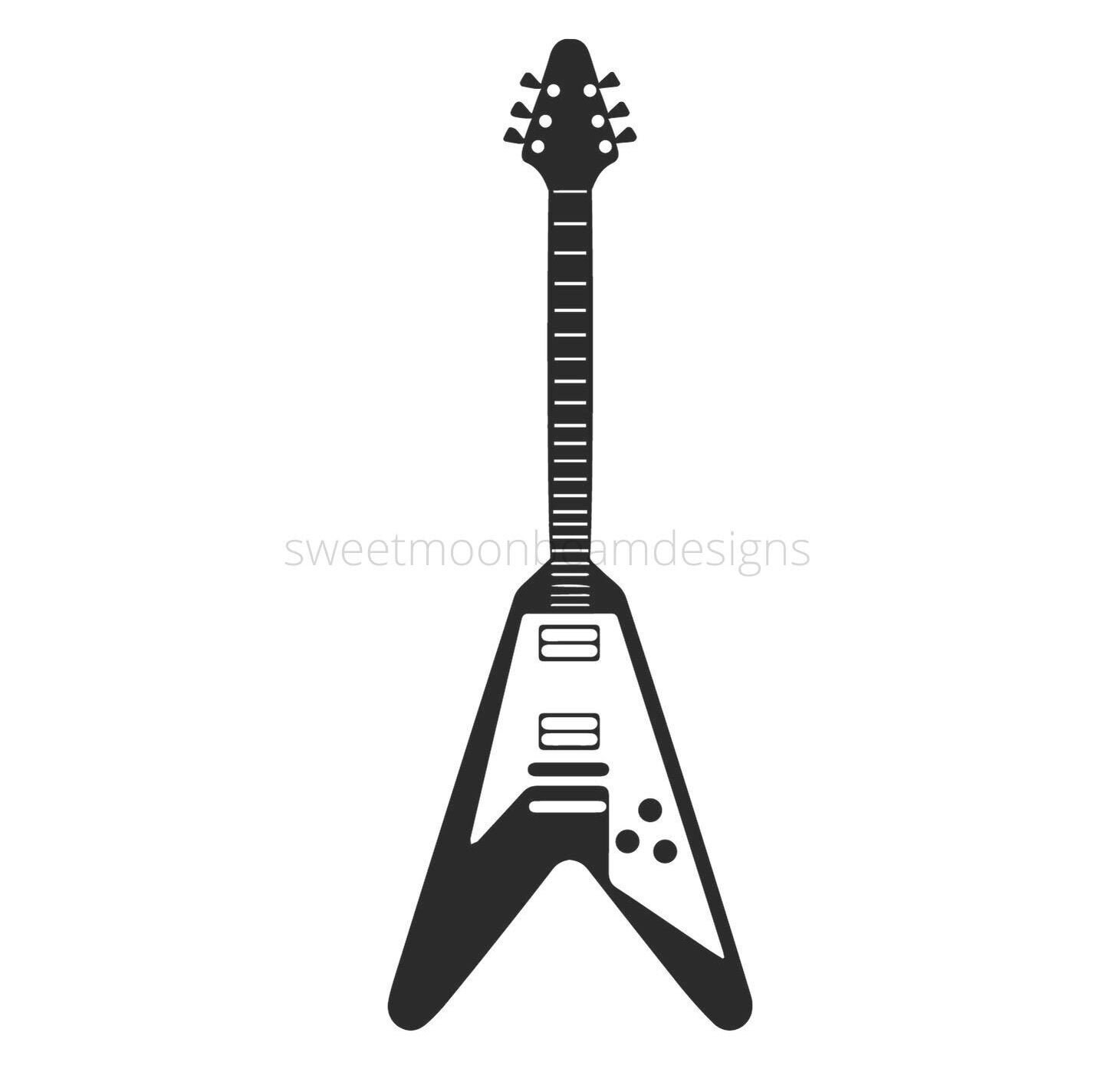 Guitar Clipart Rock Cricut Guitar SVG PNG JPG Vector Guitarist Clipart ...