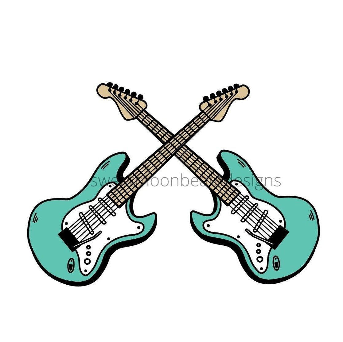 E-Gitarre Clipart Cricut SVG PNG JPG Silhouette Bild Design - Etsy Schweiz
