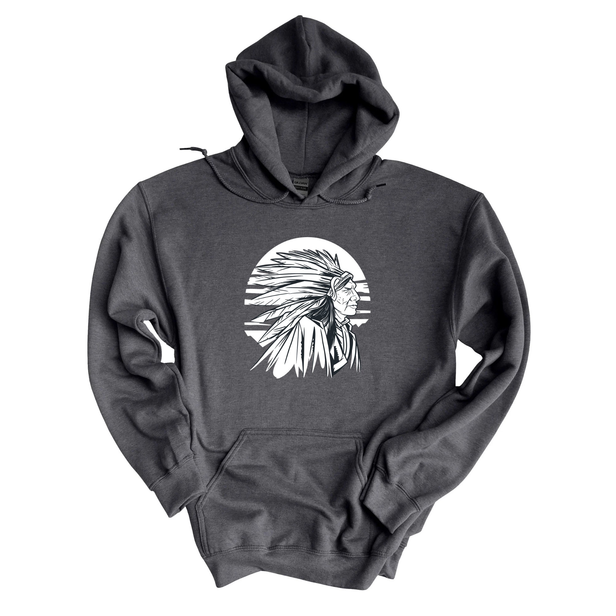 First Nations American Indian Chief Hoodie | Indigenous Sweater ...