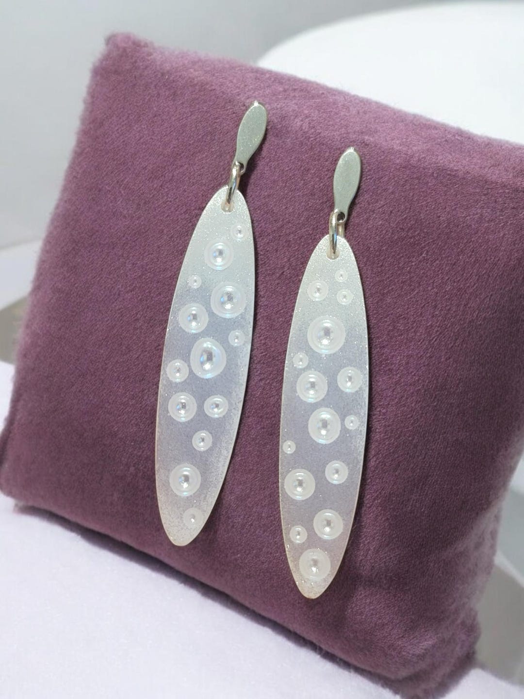 Long Water Drop Earrings, Resin Jewelry - Etsy