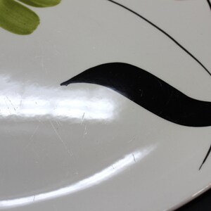 Vintage Stetson White Oval Hand-painted Floral Platter; Pink, Green ...