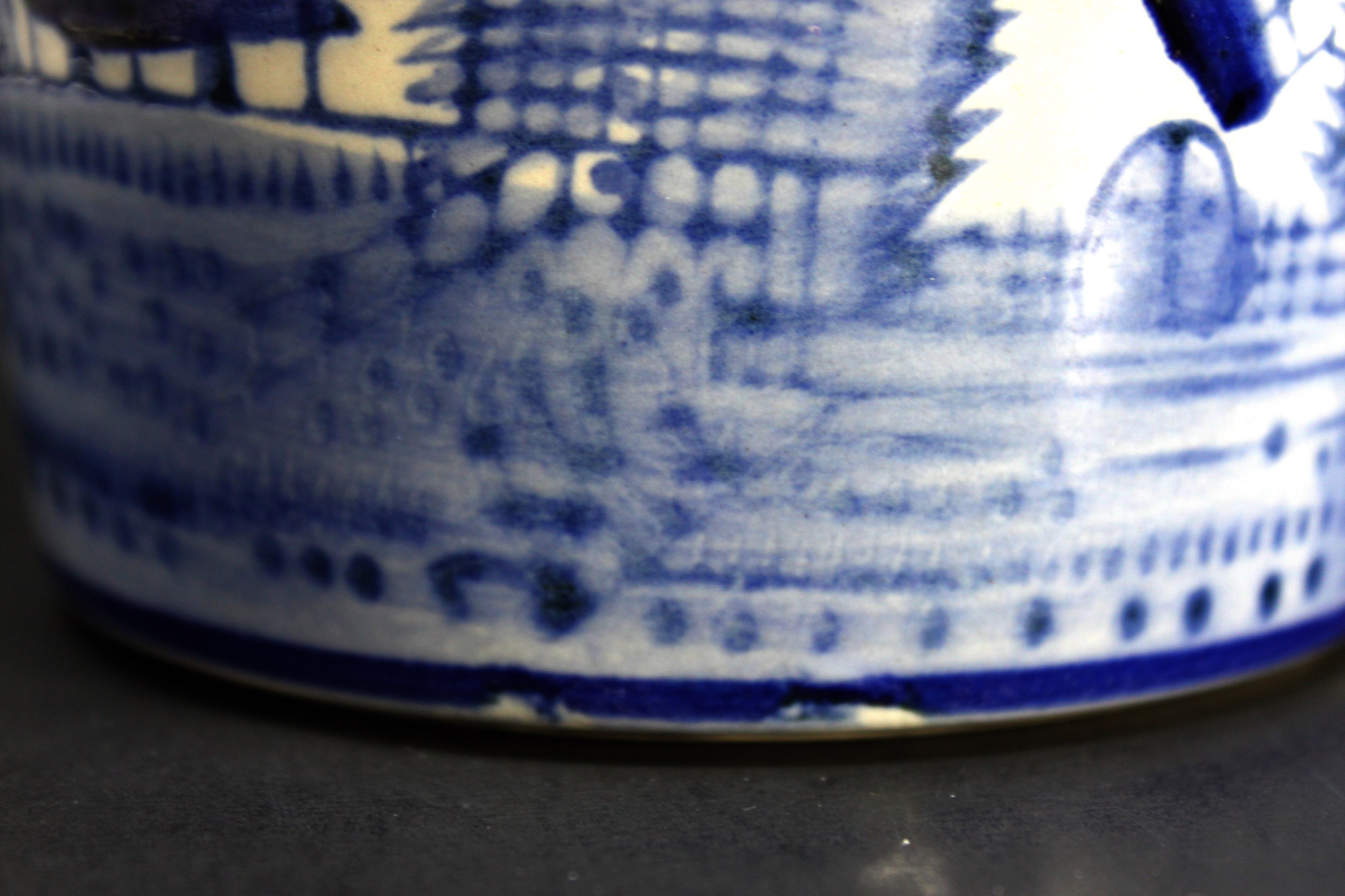 Vintage Blue and White Ceramic Delft Style Flower Planter Kitchen ...