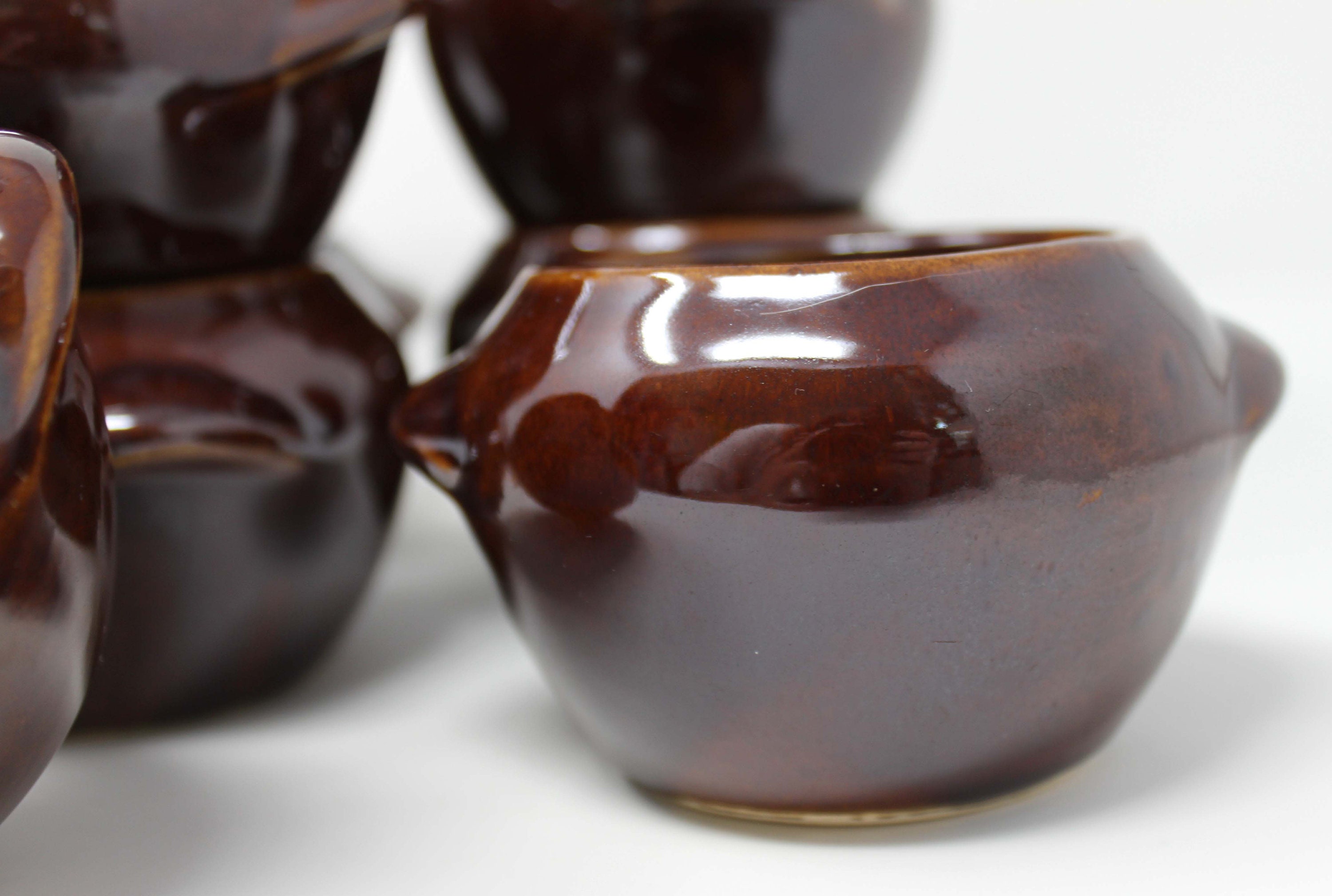 10 Vintage Mccoy Heinz Brown Ceramic Condiment/dipping Sauce Bowls ...
