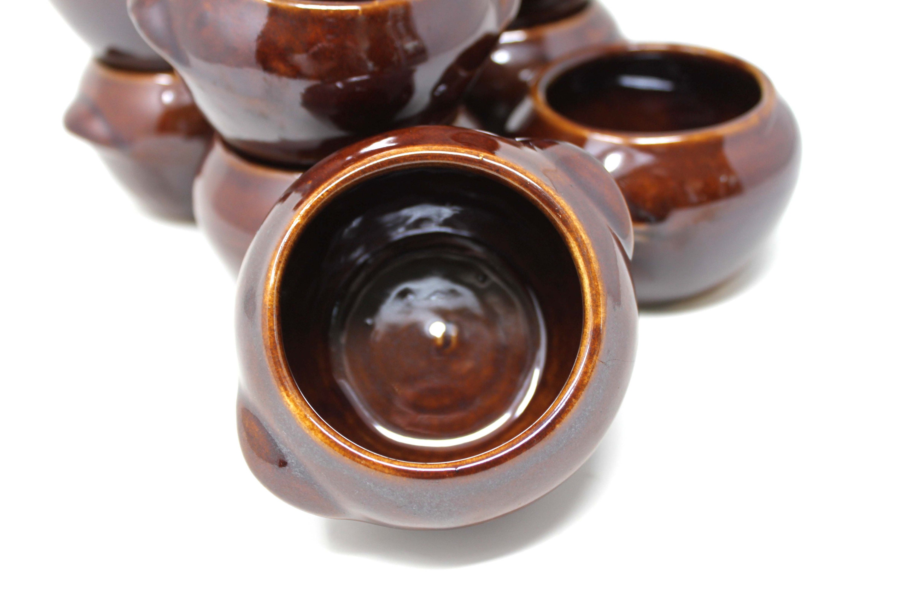 10 Vintage Mccoy Heinz Brown Ceramic Condiment/dipping Sauce Bowls ...