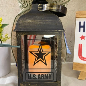 10 in Tall Basic Training Lantern With Female Soldier - Etsy