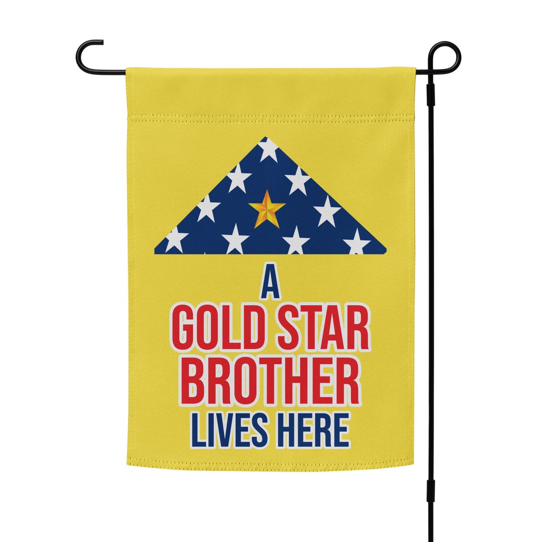 Gold Star Brother Garden Flag - Etsy