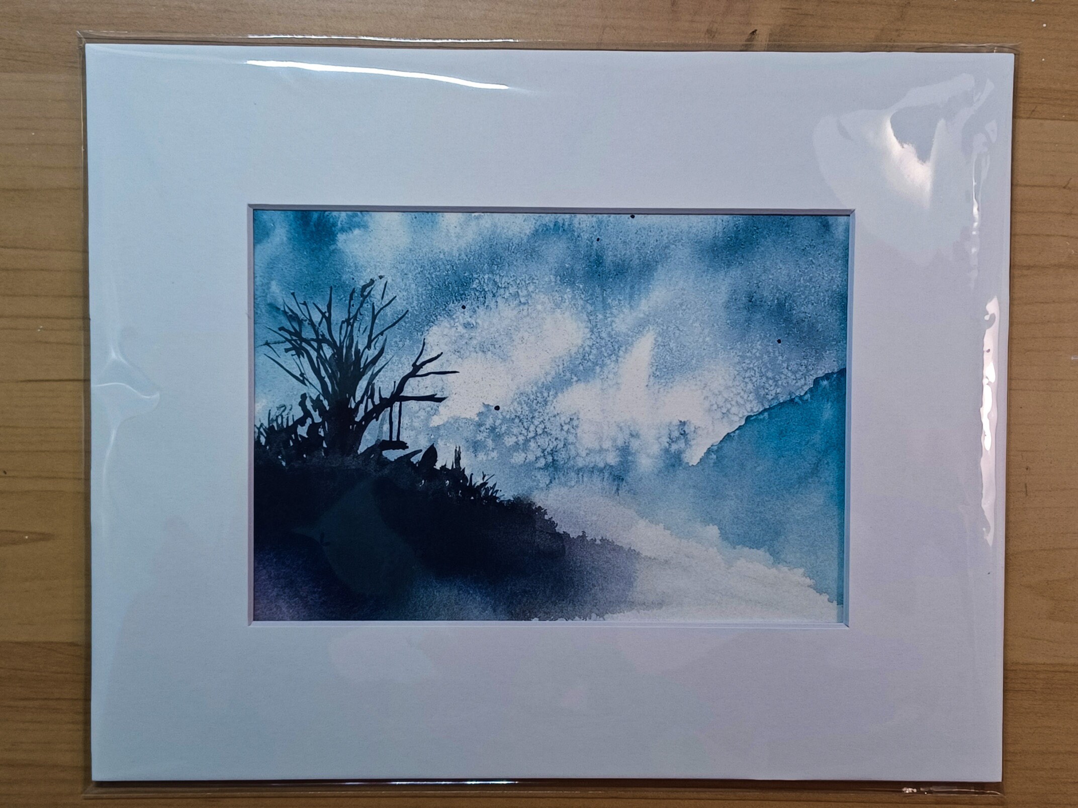 Swing in a Storm - Original Watercolor Painting, Tree Swing, Rain Storm ...