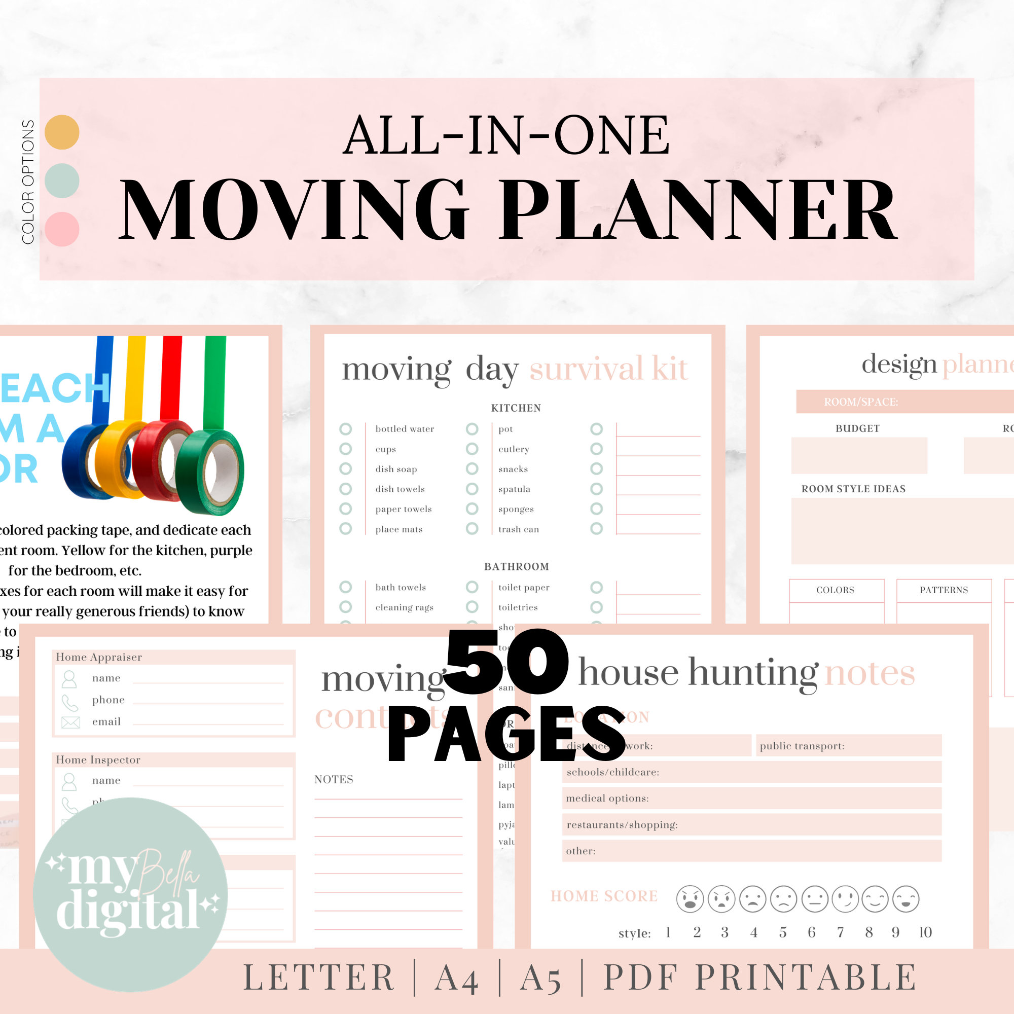 Moving Checklist, Moving Planner, Moving Binder, Moving Gift, Moving ...