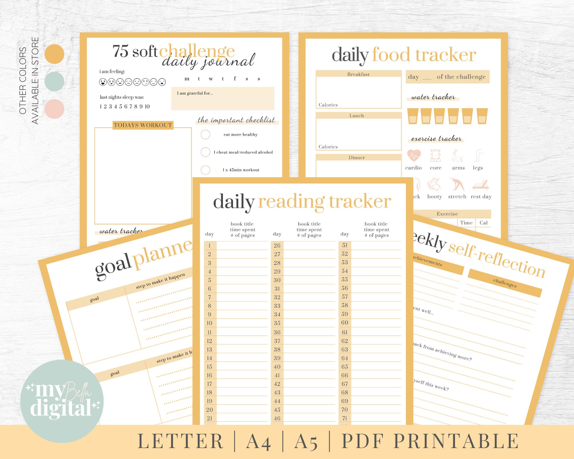 75 Soft Challenge Tracker, 75 Soft, Health Planner, Habit Tracker, 75 ...