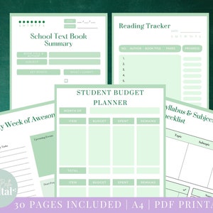 Homeschool Planner, Homeschool Printables, 30 Pages, Student Planner ...