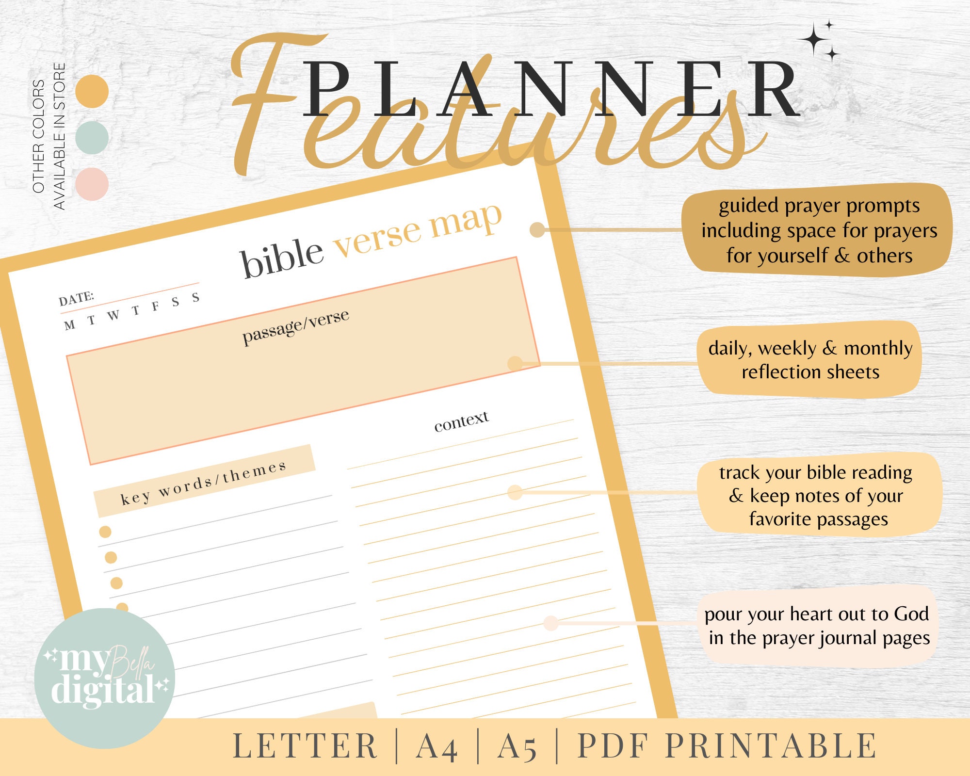 Prayer Journal Bible Study Gratitude Journal God Digital - Etsy