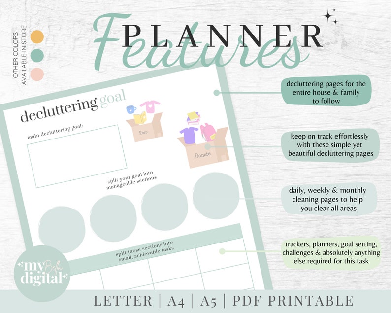 Declutter Planner, Declutter Checklist, Cleaning Schedule, Cleaning ...