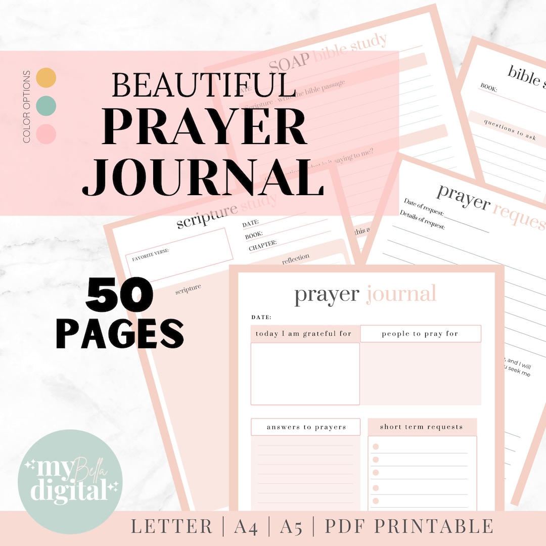 Prayer Journal, Bible Study, Gratitude Journal, God Digital Planner ...