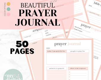 Prayer Journal Printable Bible Study Guide Gratitude Journal Digital ...