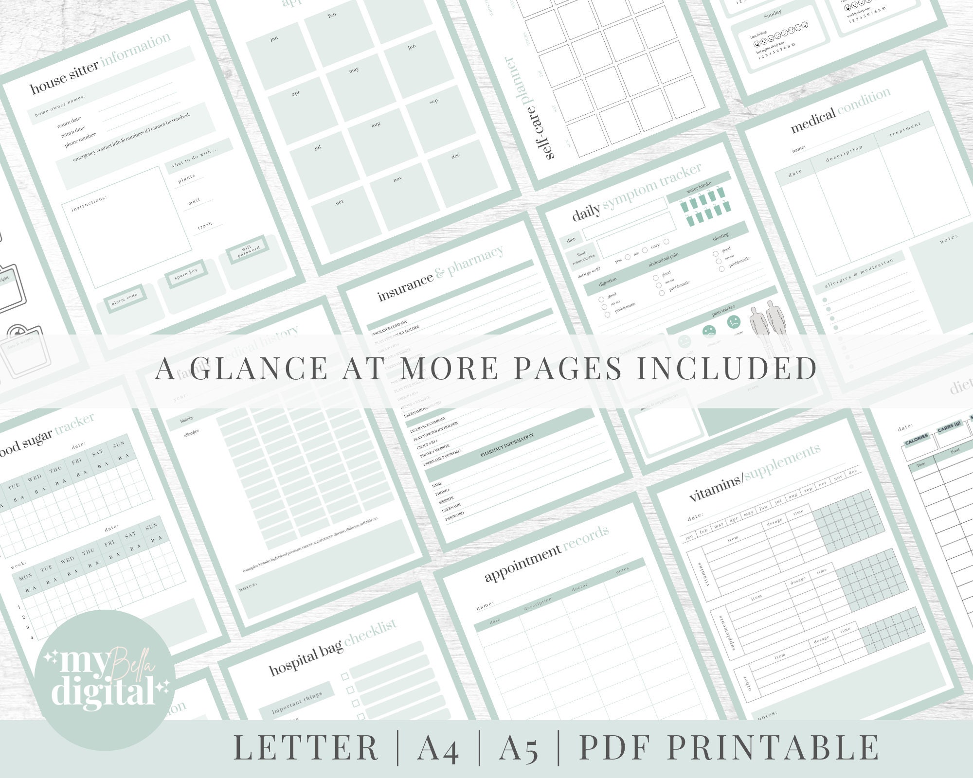 Medical Planner Medical Binder Blood Pressure Log Medicine - Etsy Australia