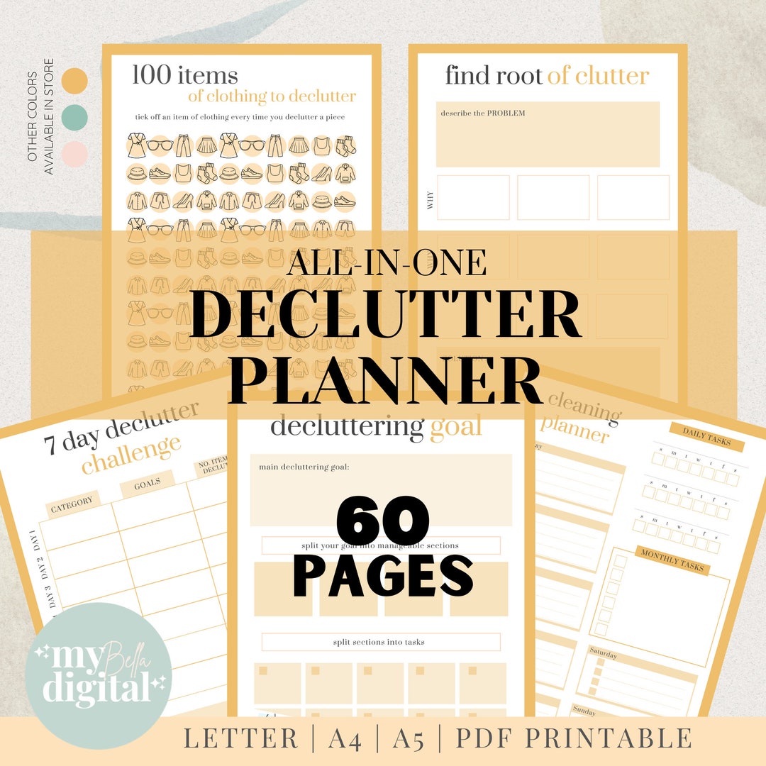 Declutter Planner, Declutter Checklist, Cleaning Schedule, Cleaning ...
