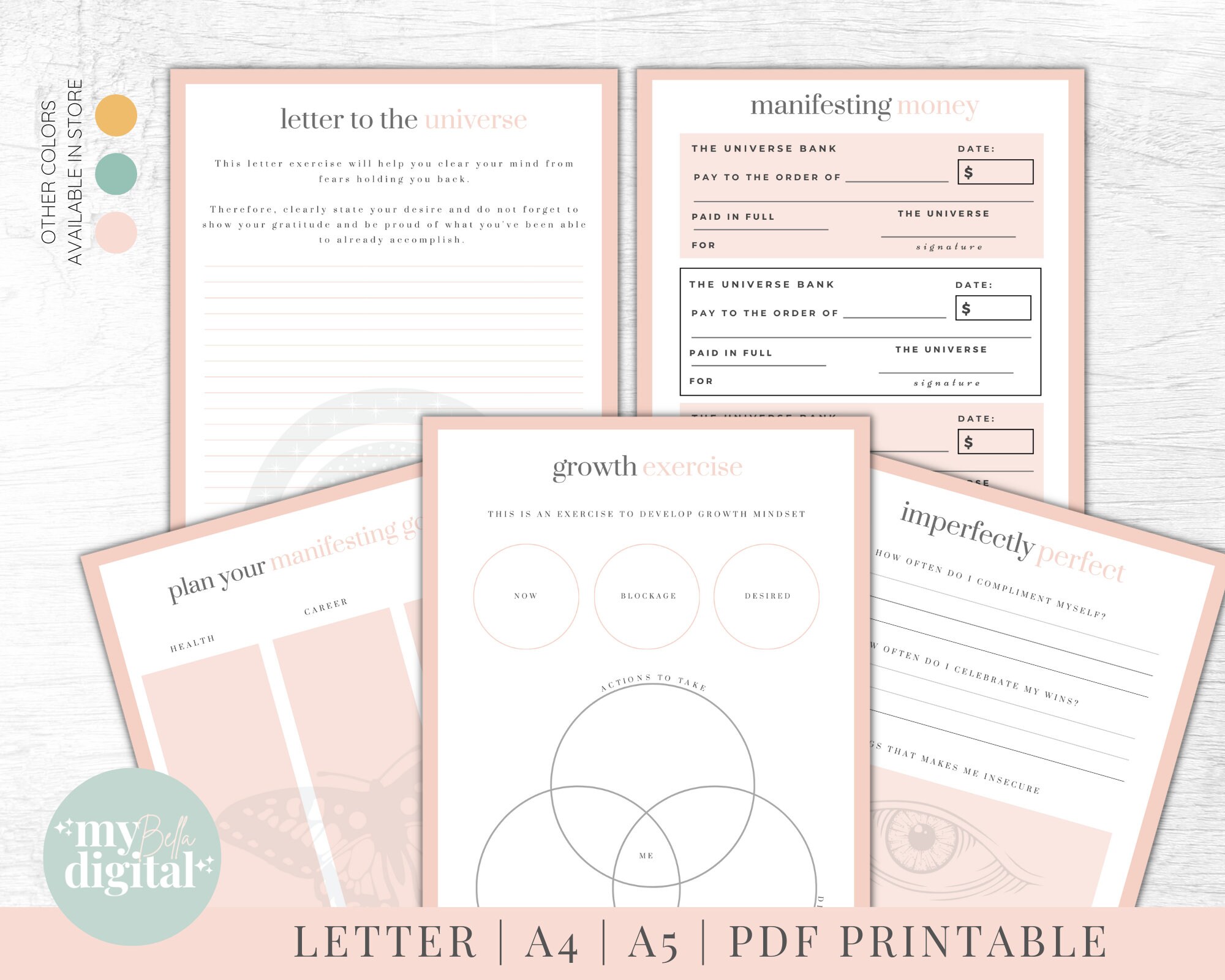 Manifestation Journal Gratitude Journal Wellness Journal - Etsy