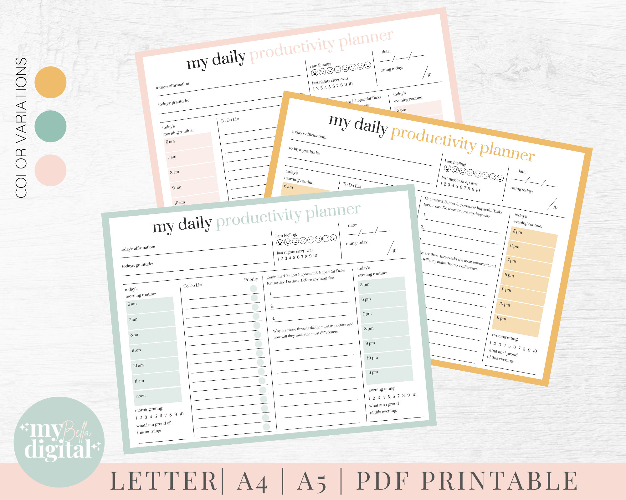 Project Planner Printable To do list Work Planner Productivity Planner ...
