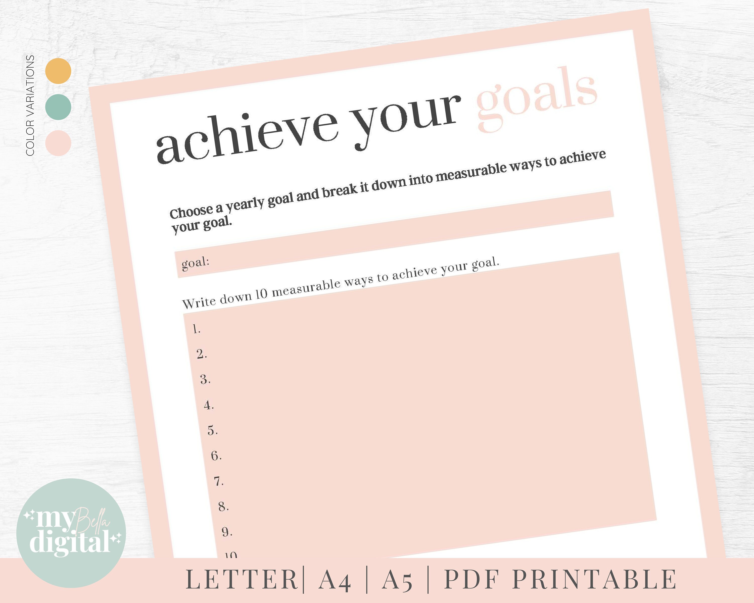 Productivity Planner Printable Daily Productive Daily Tasks | Etsy
