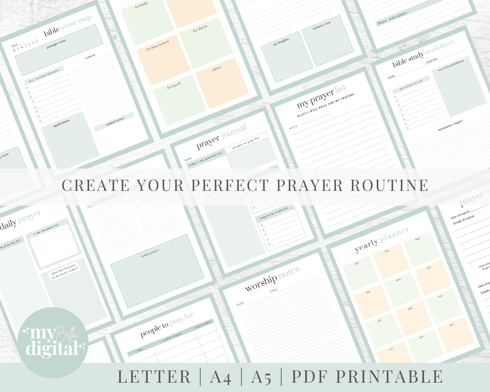 Prayer Journal Bible Study Gratitude Journal God Digital - Etsy