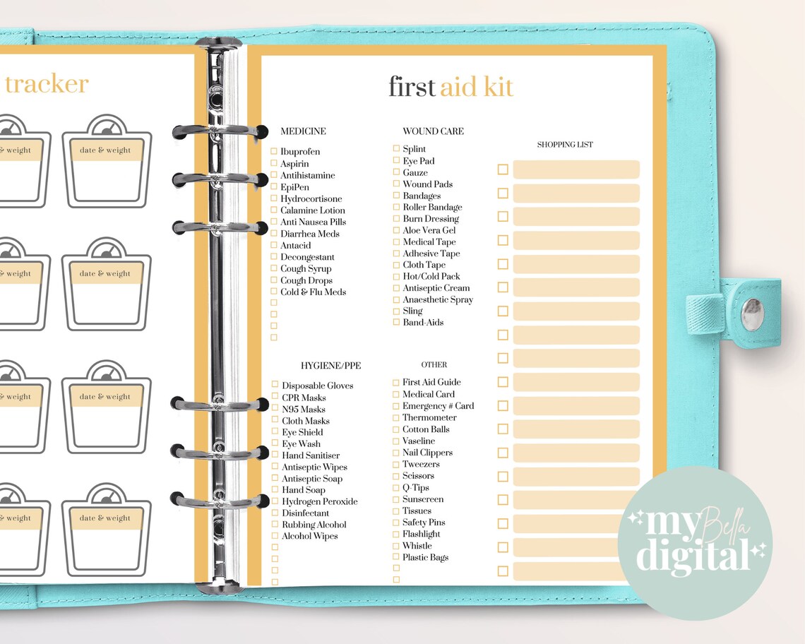 Medical Planner Medical Binder Blood Pressure Log Medicine - Etsy