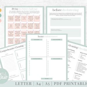 Declutter Planner, Declutter Checklist, Cleaning Schedule, Cleaning ...