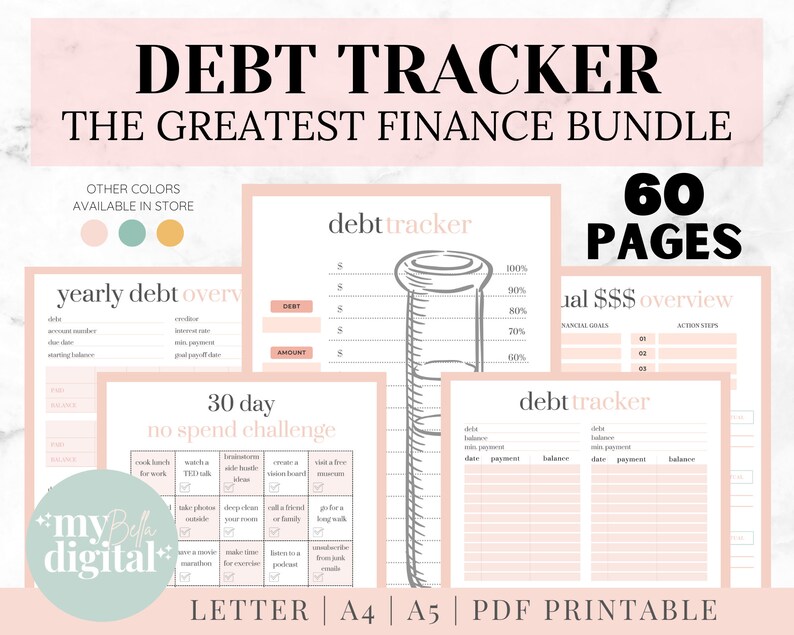 Debt Payoff Tracker Debt Tracker Savings Challenge - Etsy Australia