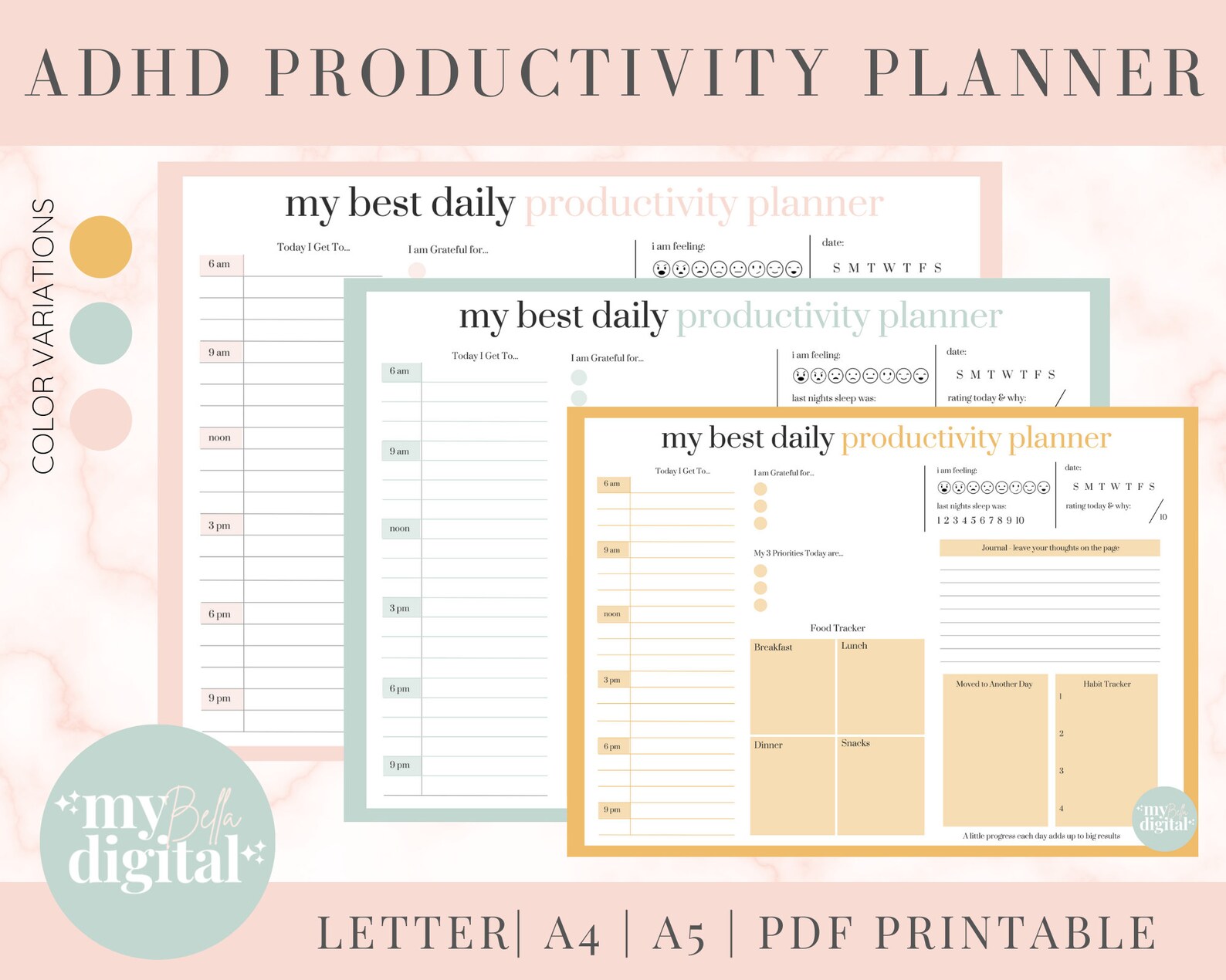 ADHD Planner, Adhd Planner Printable, Adhd Planner Adult, Adhd Planner ...