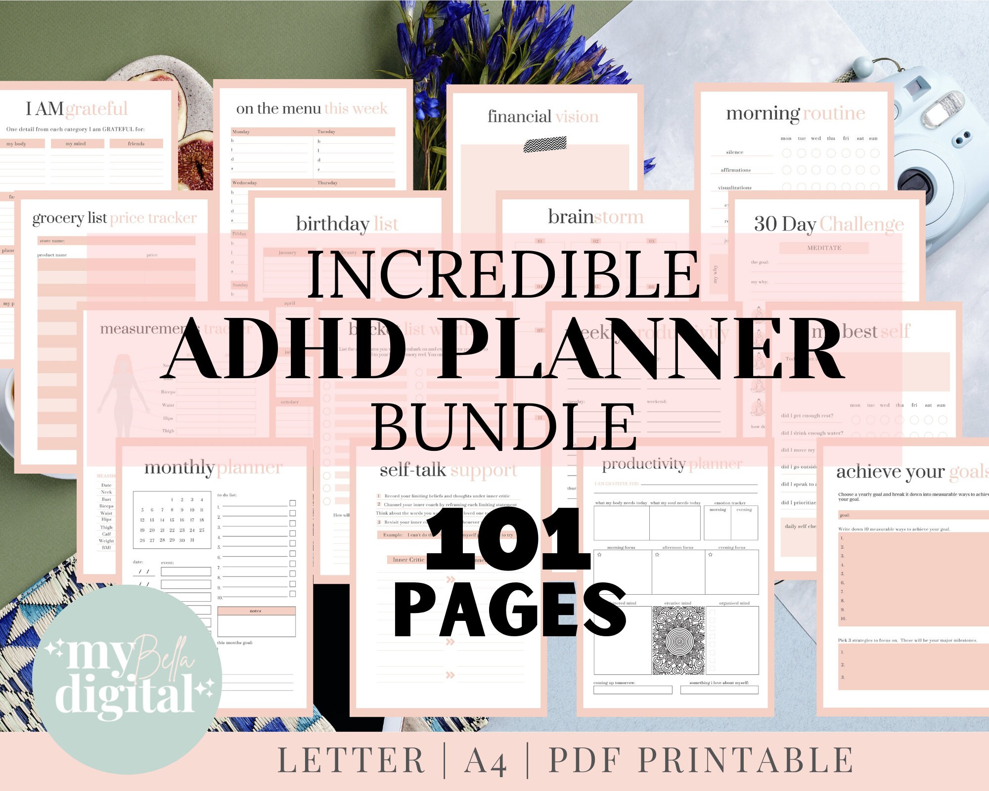 ADHD Planner Adhd Planner Printable Adhd Daily Planner Adhd - Etsy