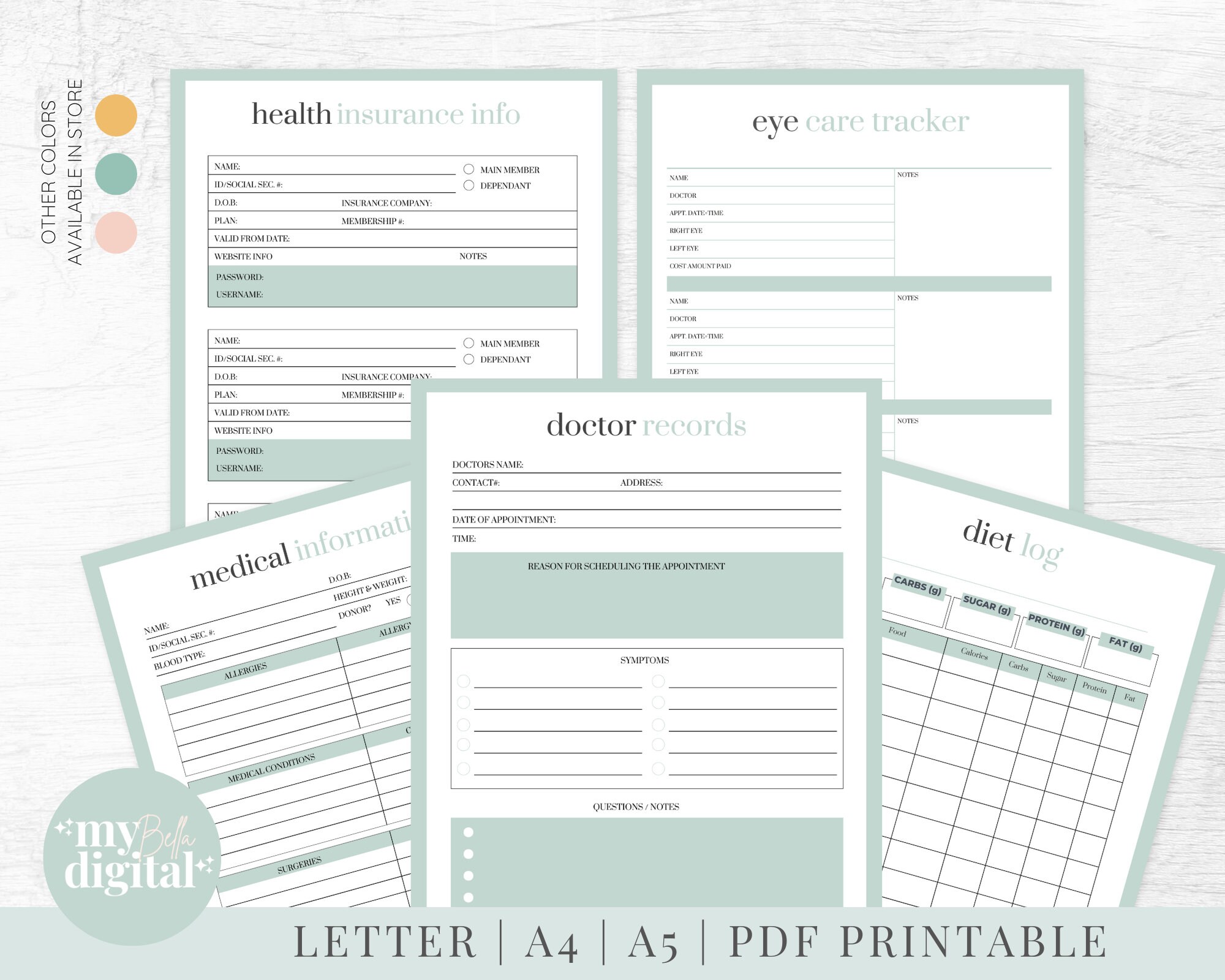 Medical Planner Medical Binder Blood Pressure Log Medicine - Etsy Australia