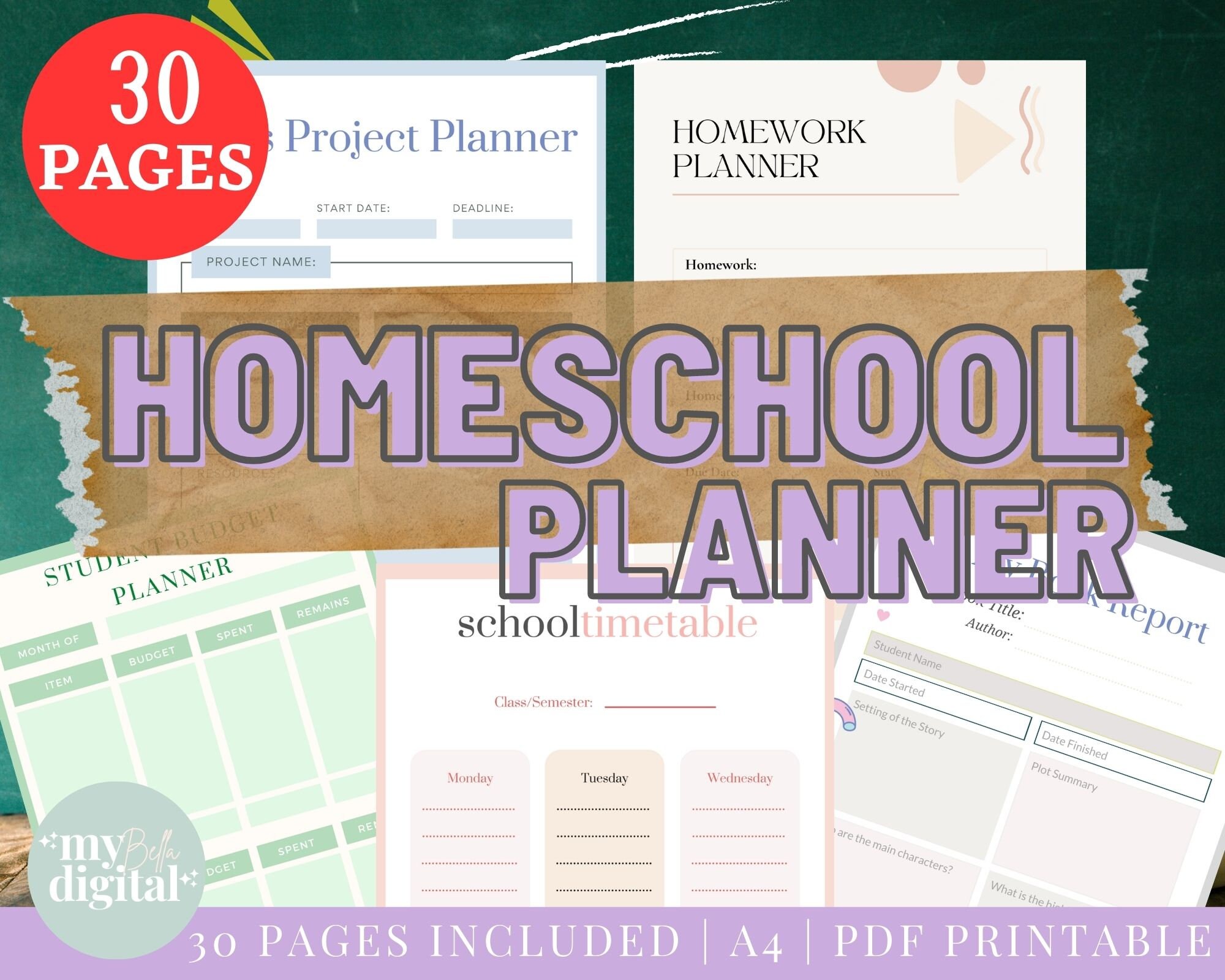 Homeschool Planner Homeschool Printables 30 Pages Student - Etsy
