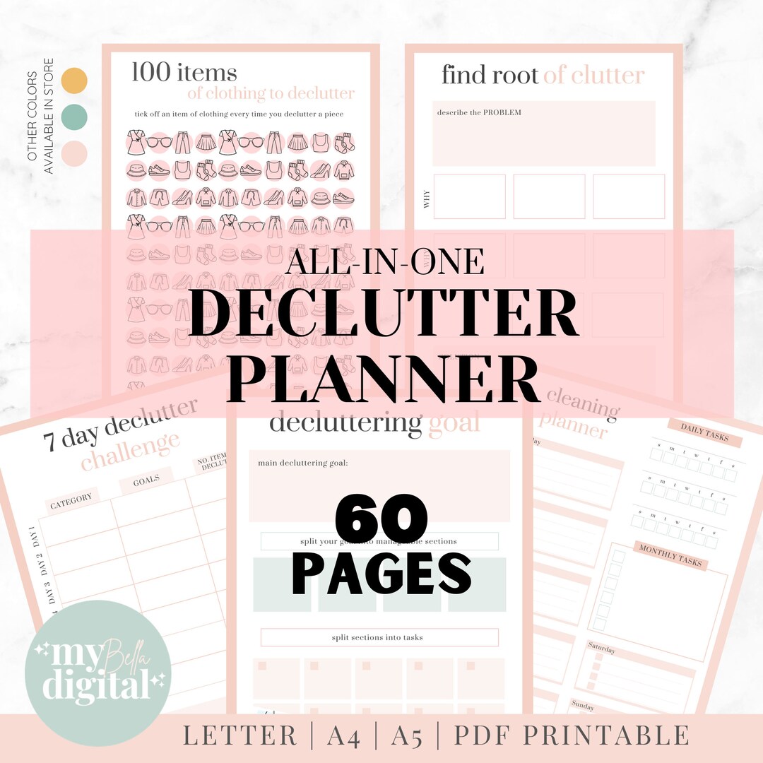 Declutter Planner, Declutter Checklist, Cleaning Schedule, Cleaning ...