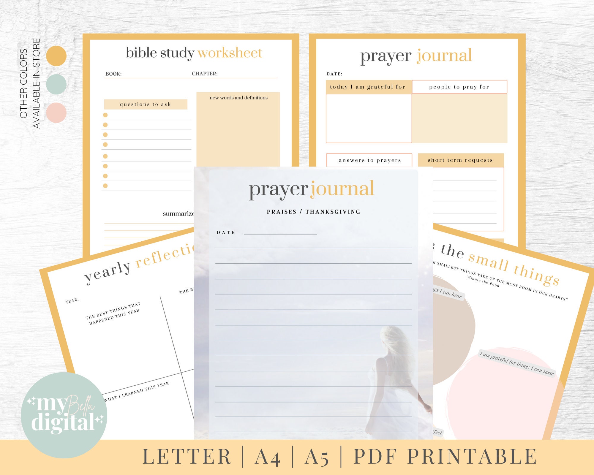 Prayer Journal Bible Study Gratitude Journal God Digital - Etsy