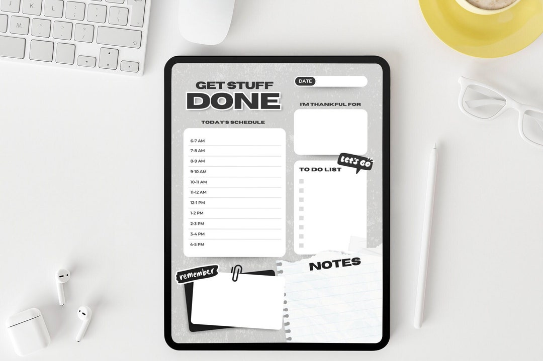 Daily Planner for Men, Digital Day Planner, Day Planner Printable - Etsy