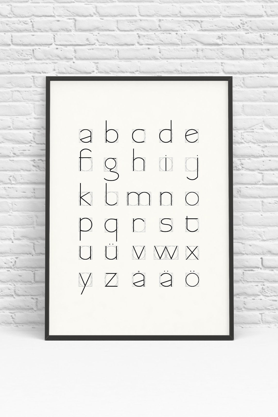 Letters of the Scandinavian Alphabet - Poster Art Digital PDF - Etsy