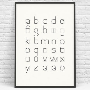 Letters of the Scandinavian Alphabet Poster Art Digital PDF - Etsy