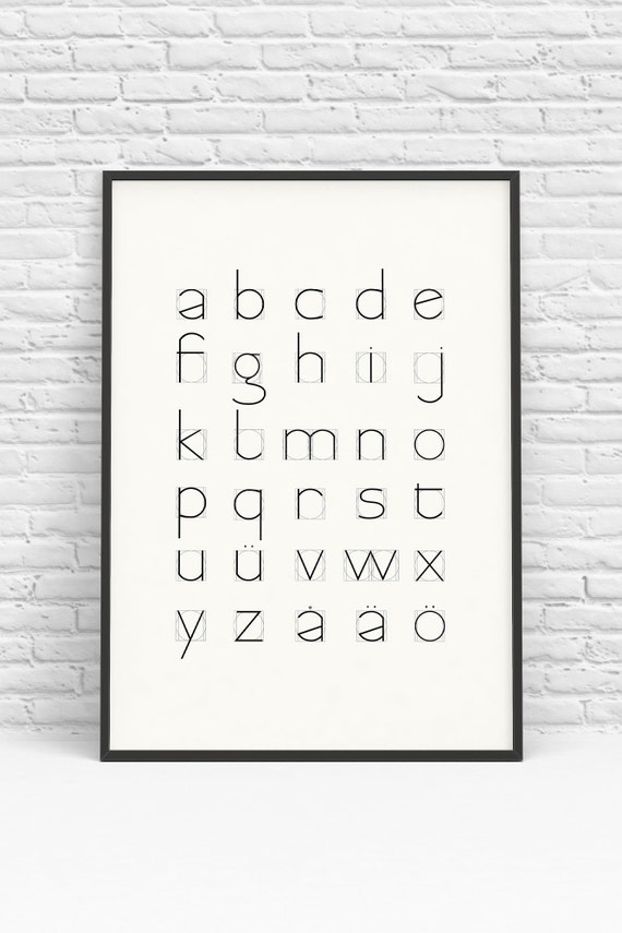 Letters of the Scandinavian Alphabet Poster Art Digital PDF - Etsy