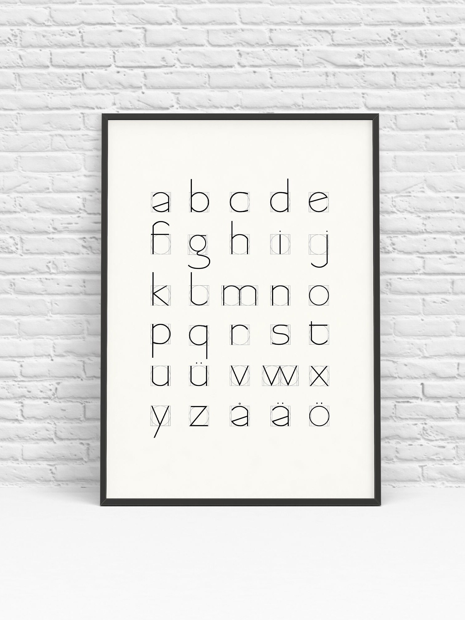 Letters of the Scandinavian Alphabet - Poster Art Digital PDF - Etsy