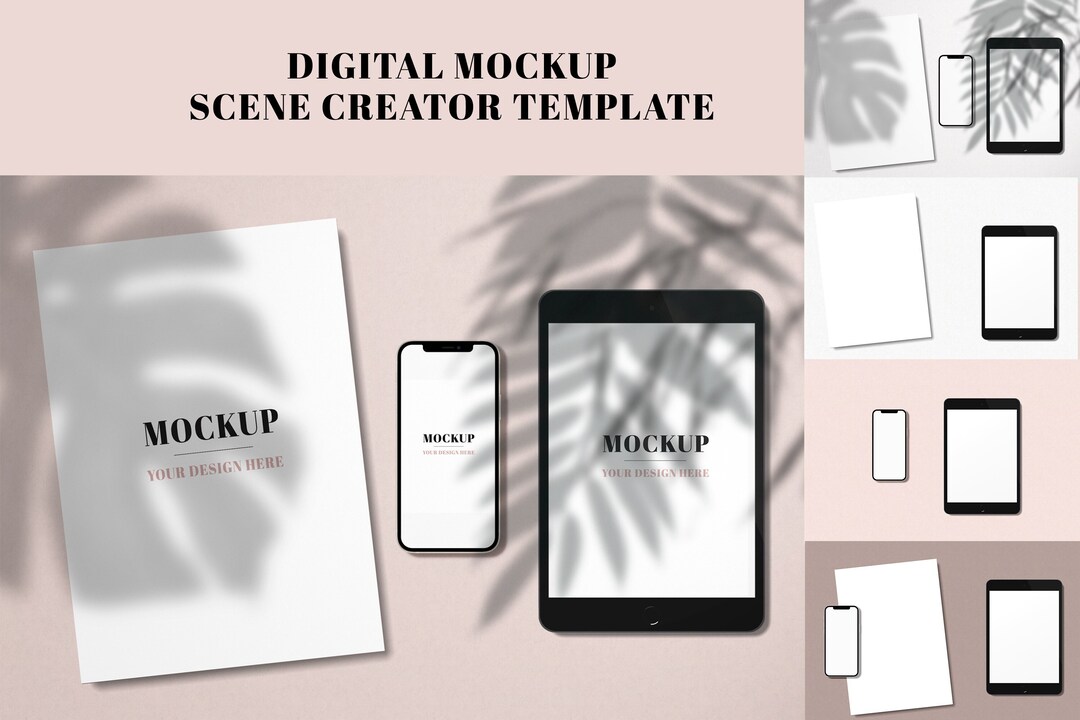 Planner Mockup Scene Creator Template - Editable Adobe Photoshop PSD - Etsy