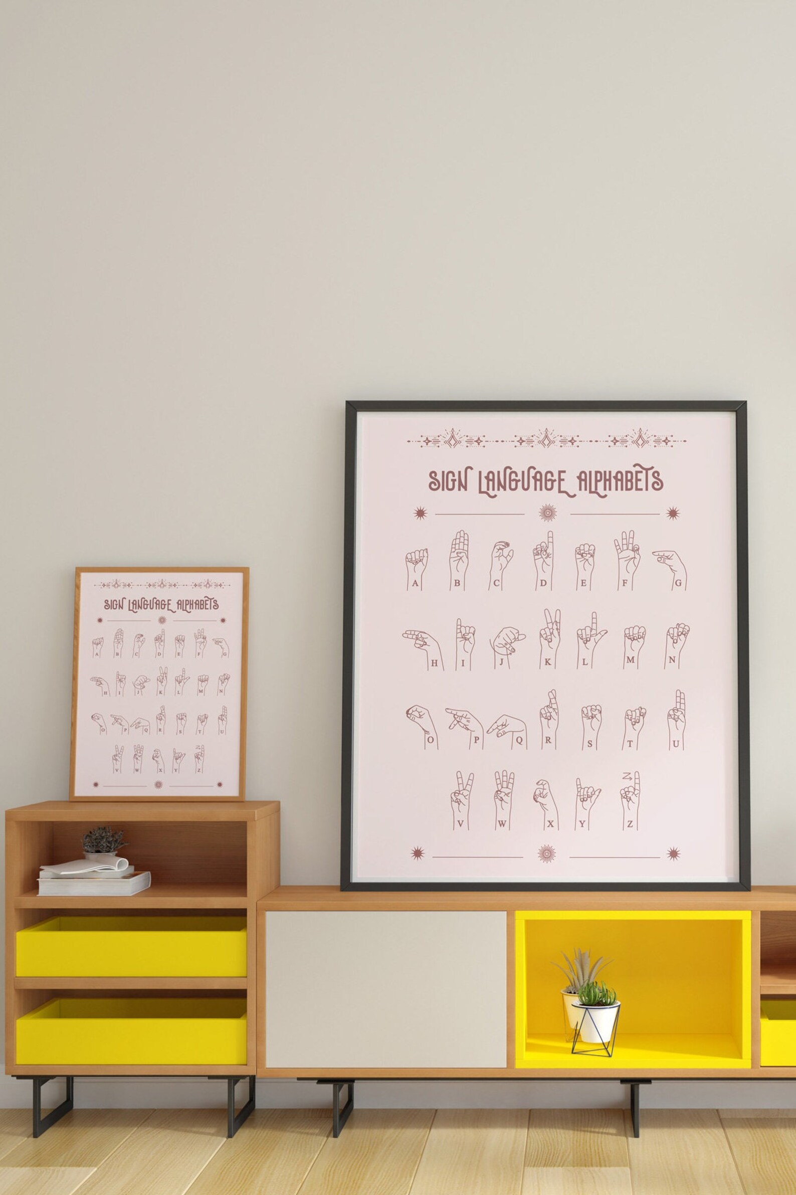 Sign Language Alphabets - Poster Art Digital PDF - Etsy