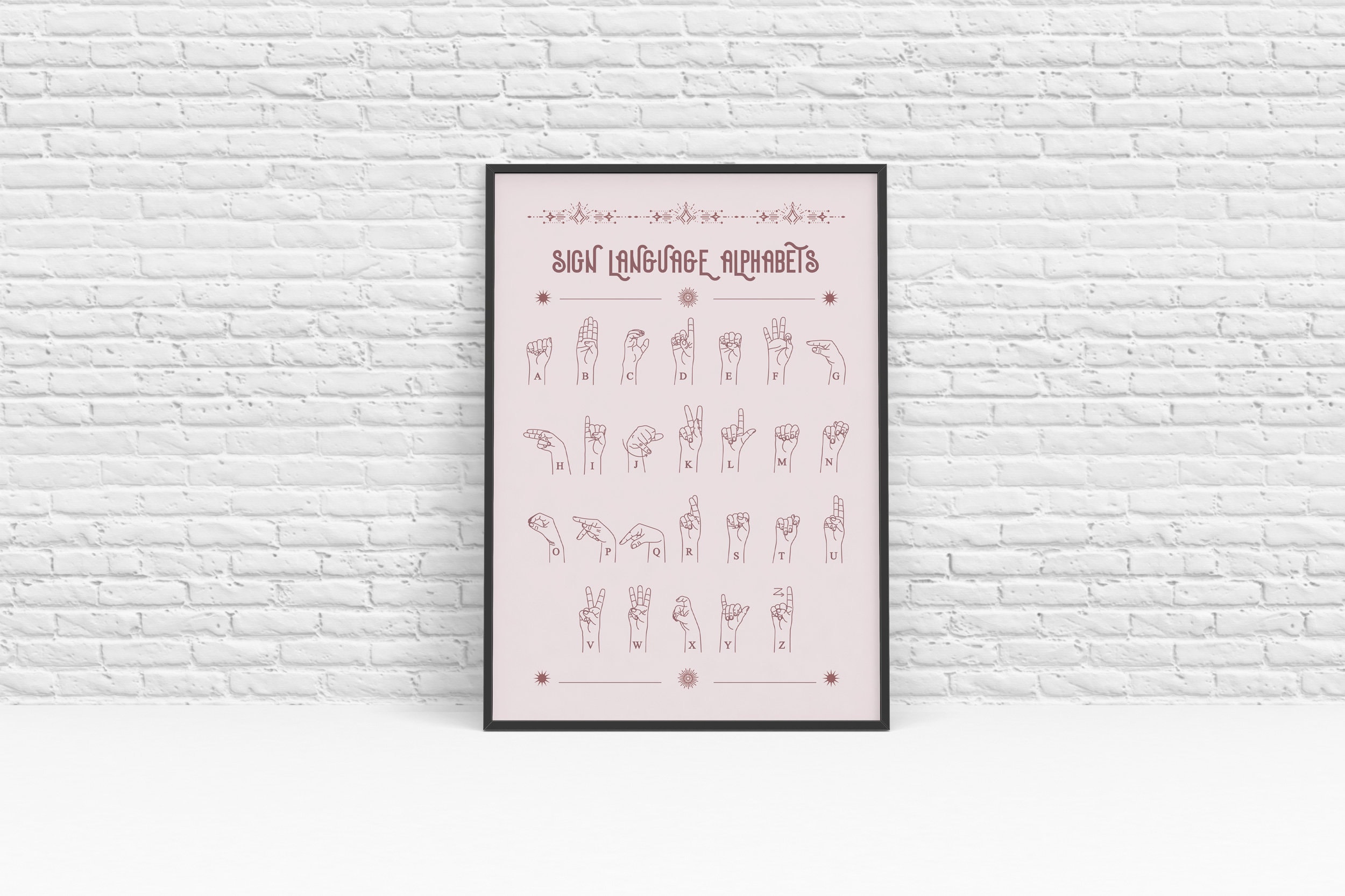 Sign Language Alphabets - Poster Art Digital PDF - Etsy