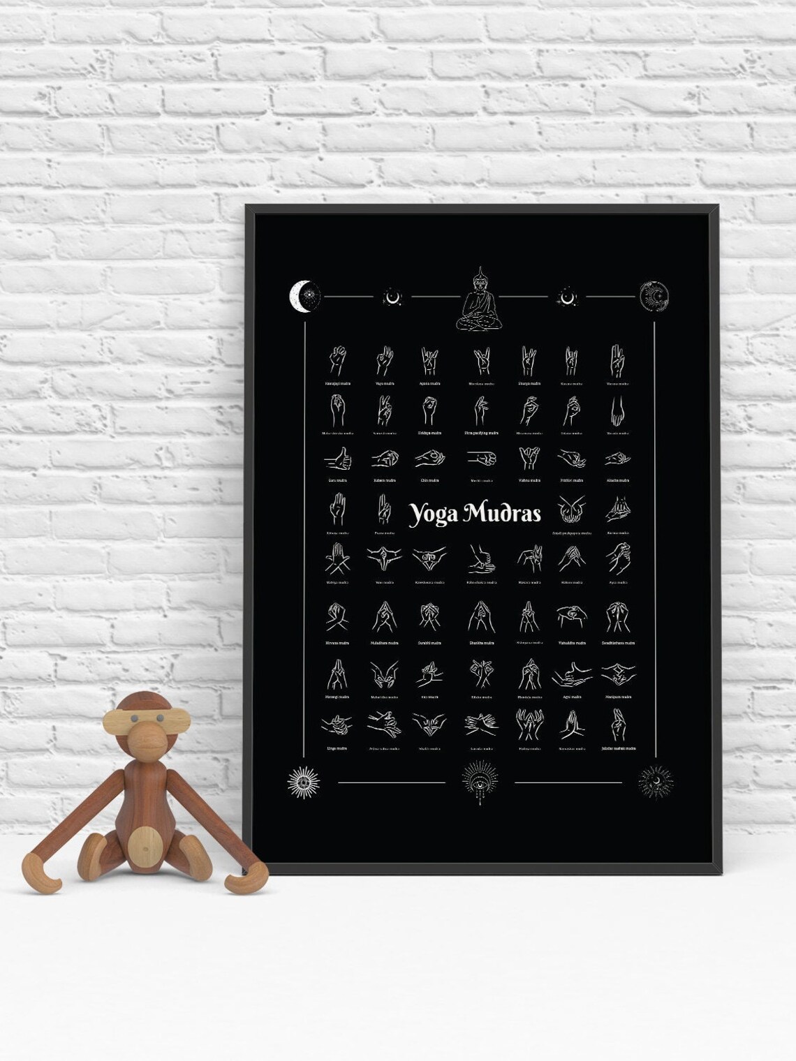 Yoga Mudra Poster Art Yoga Hands Digital Poster Art - Etsy